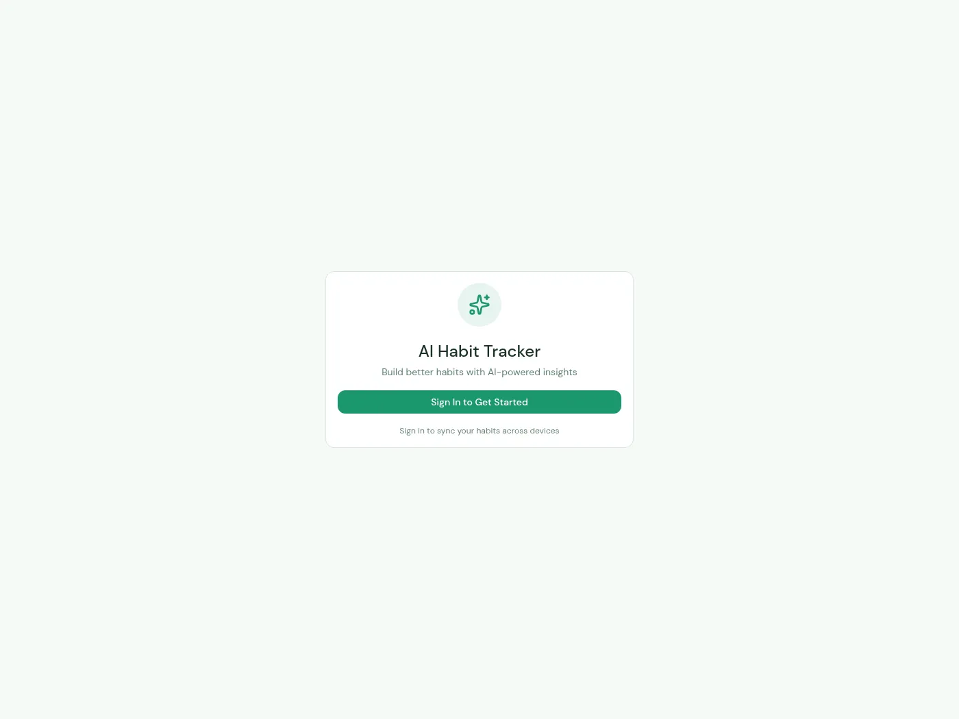 AI Habit Tracker