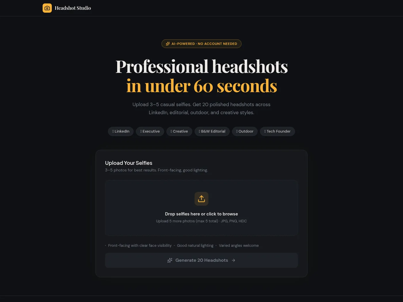 AI Headshot Studio
