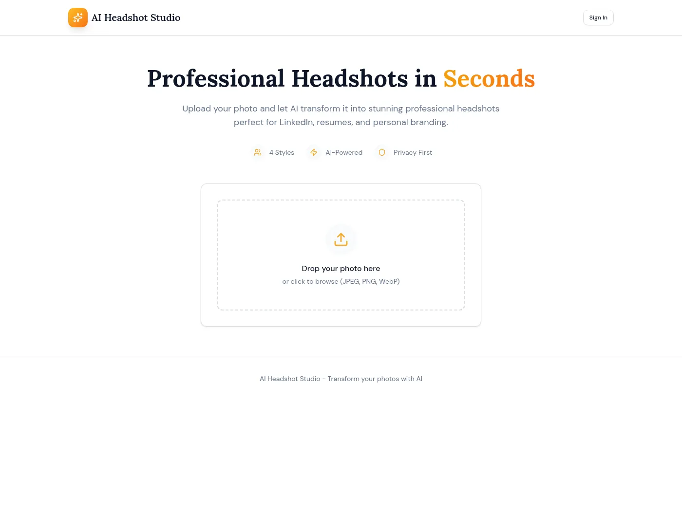 AI Headshot Studio