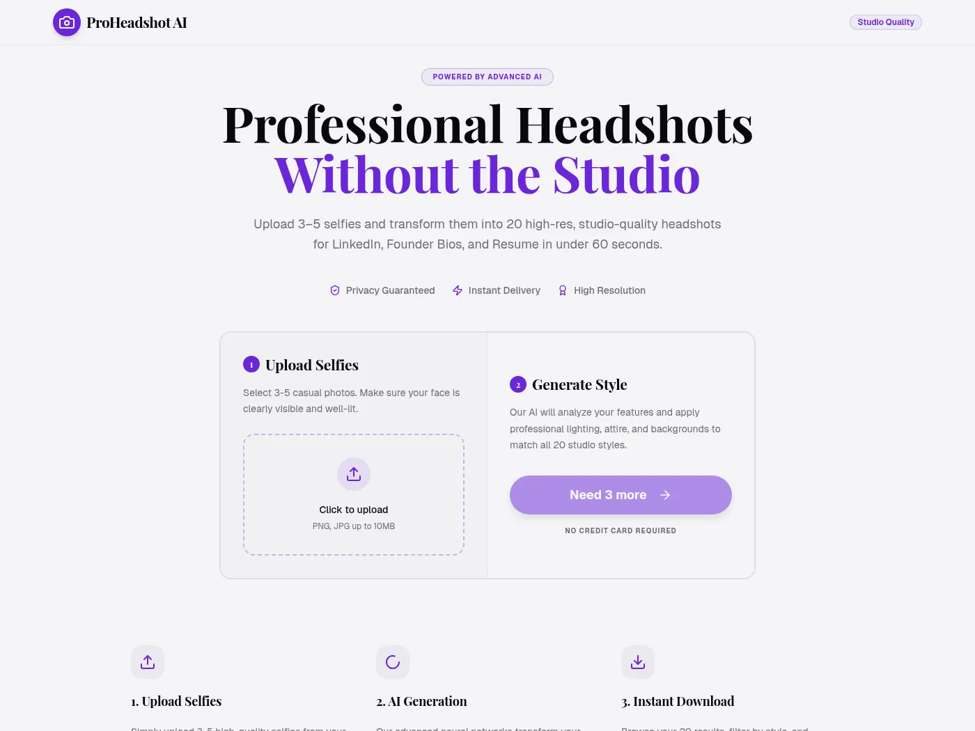 ProHeadshot AI Studio