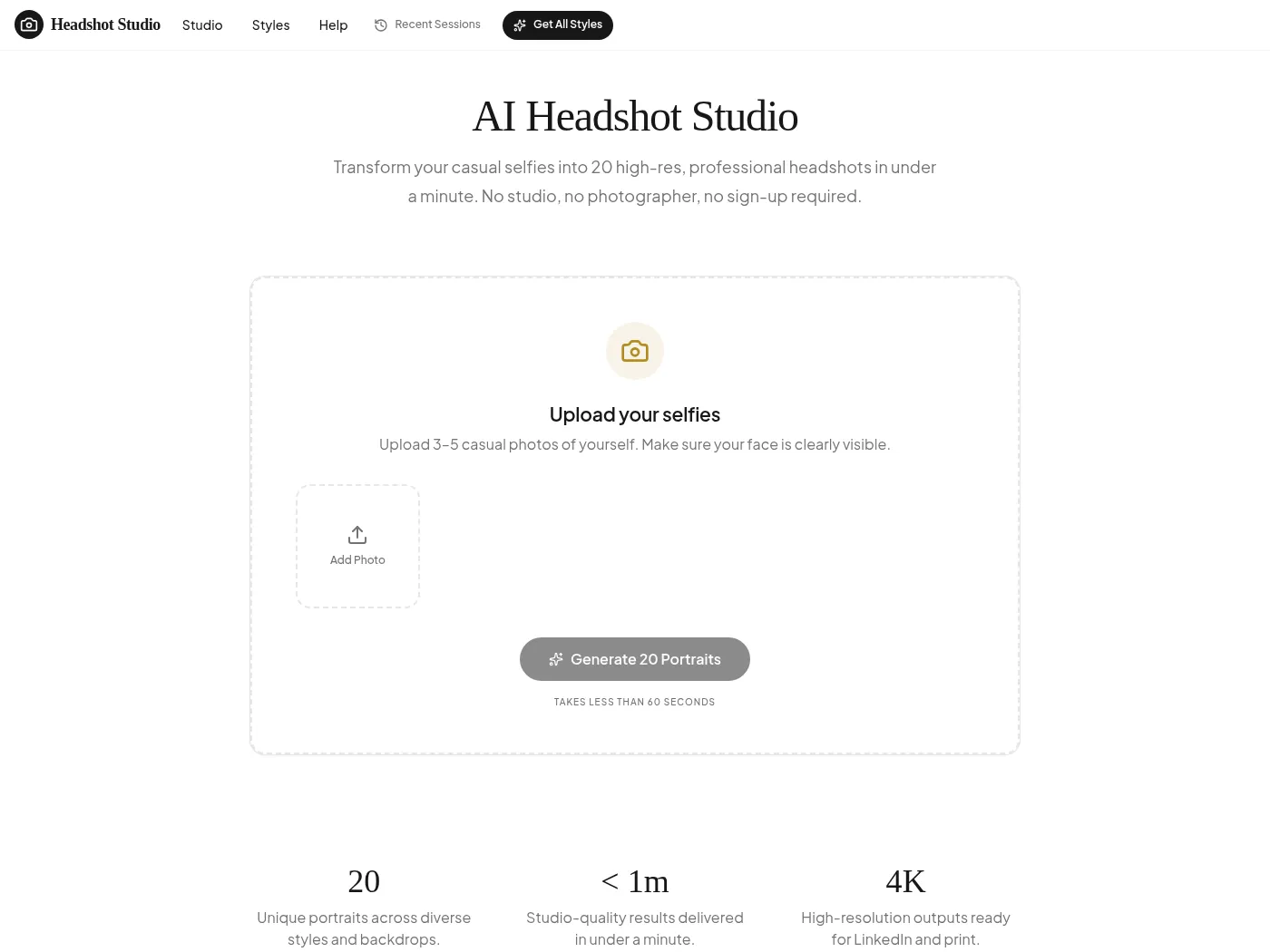 AI Headshot Studio