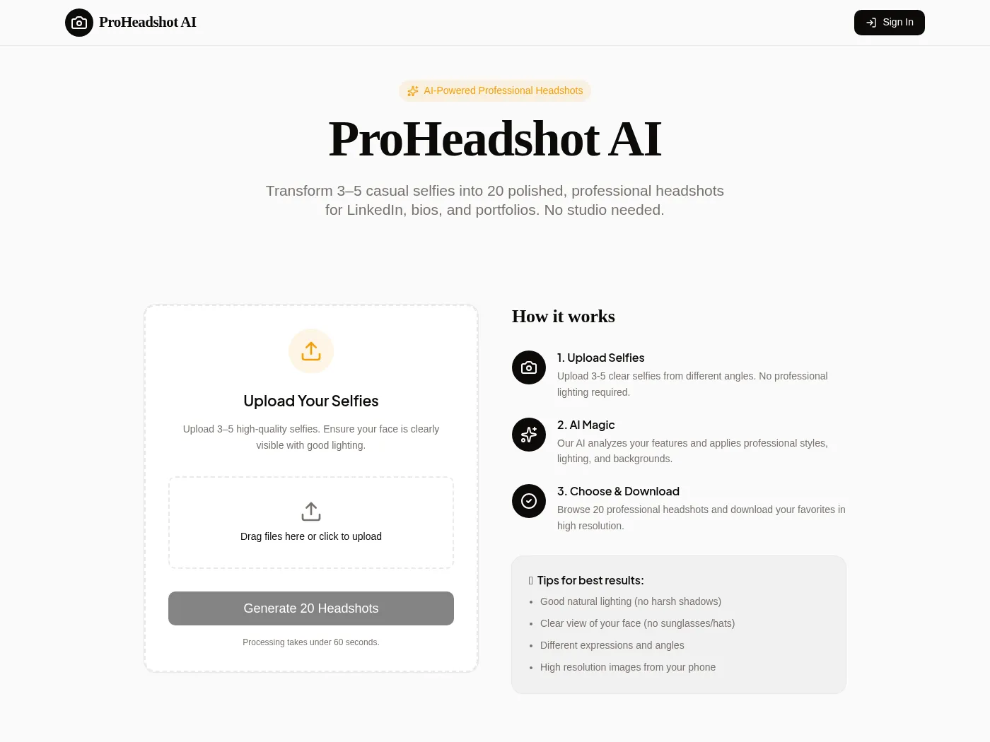 ProHeadshot AI