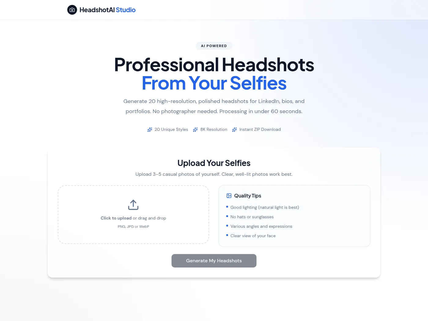 HeadshotAI Studio