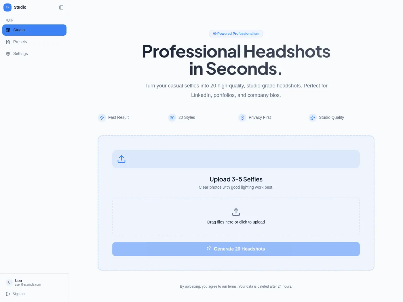 AI Headshot Studio