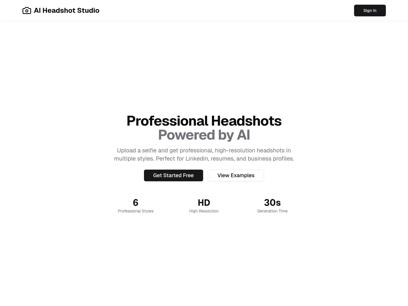 AI Headshot Studio