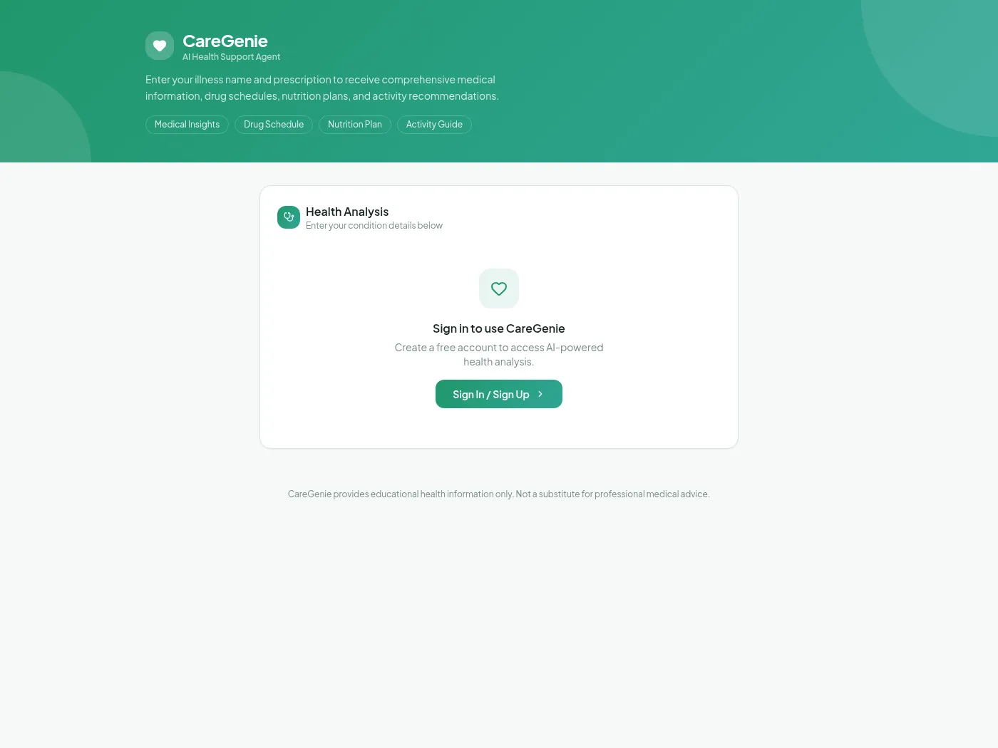 CareGenie AI Agent