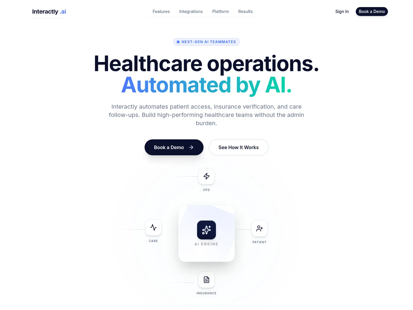 Interactly AI Healthcare Site