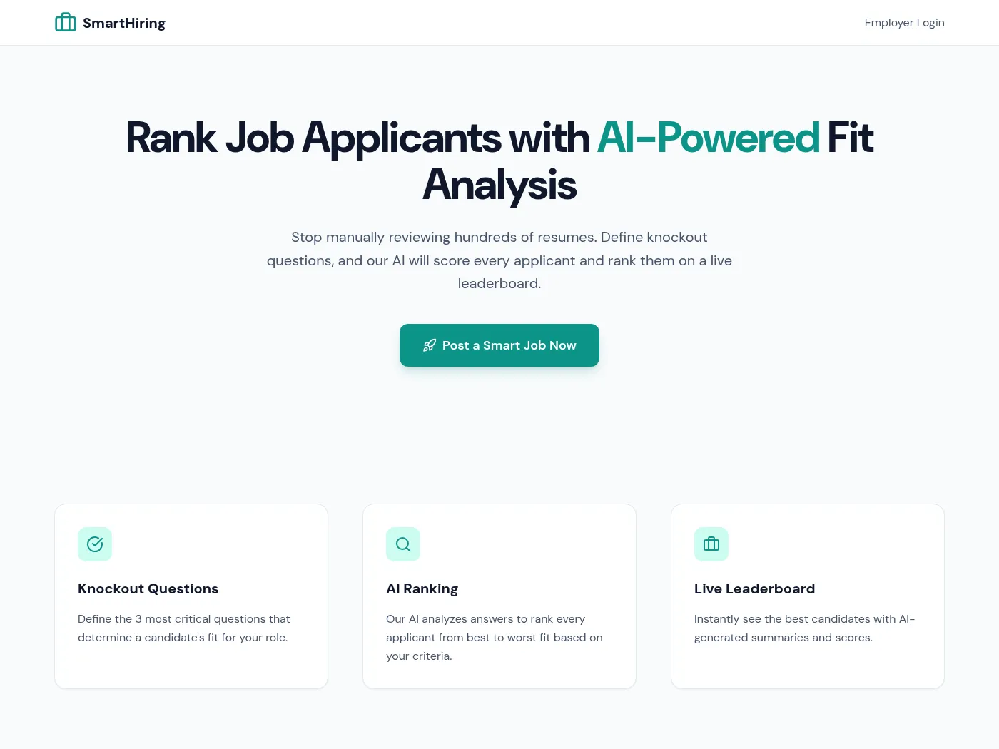 Smart Hiring Page