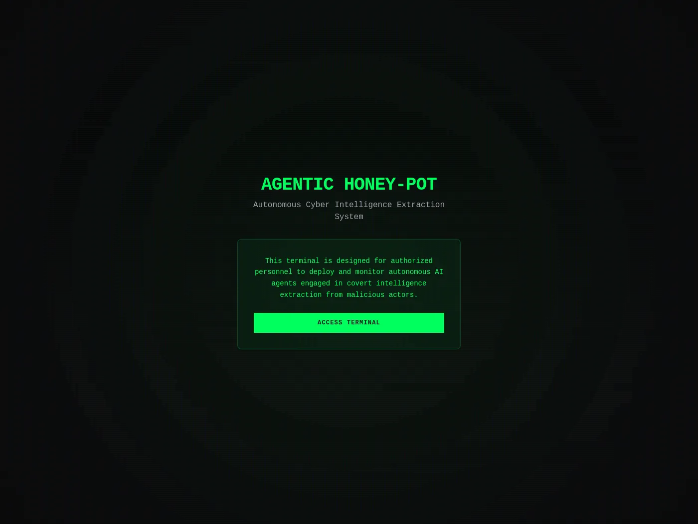 Agentic Honey-Pot AI