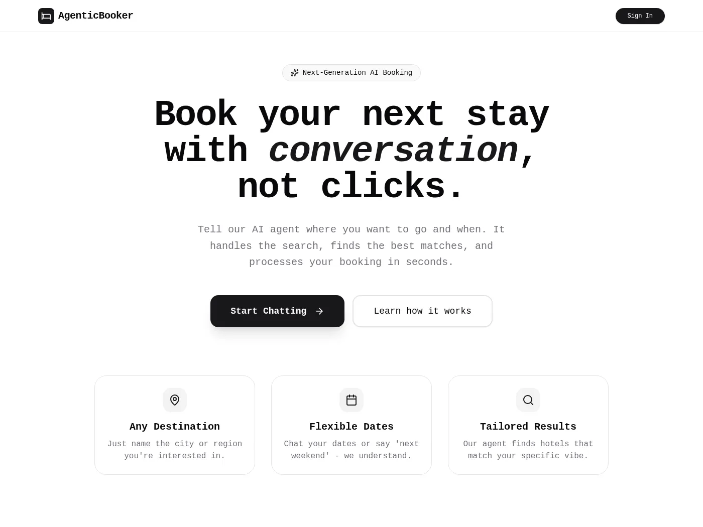 Agentic Hotel Booker