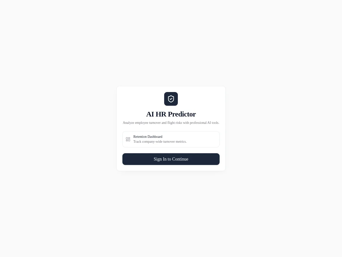 AI HR Turnover Predictor