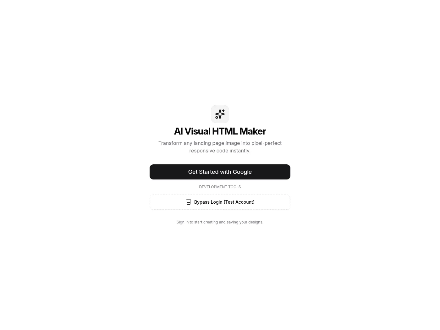 AI Visual HTML Maker