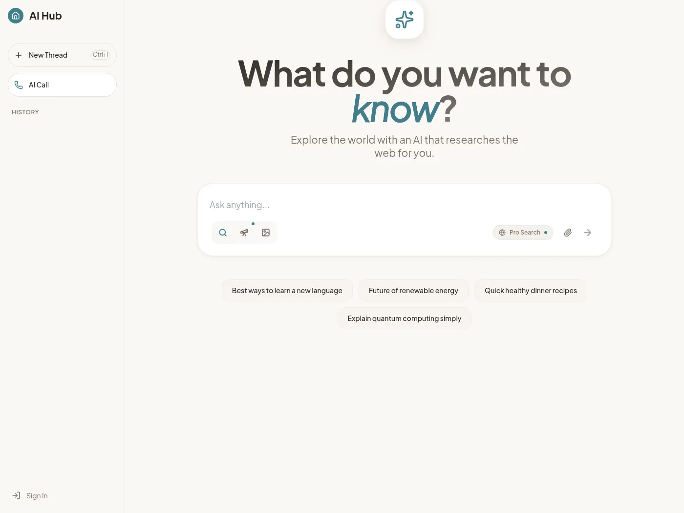 AI Hub Chat Clone