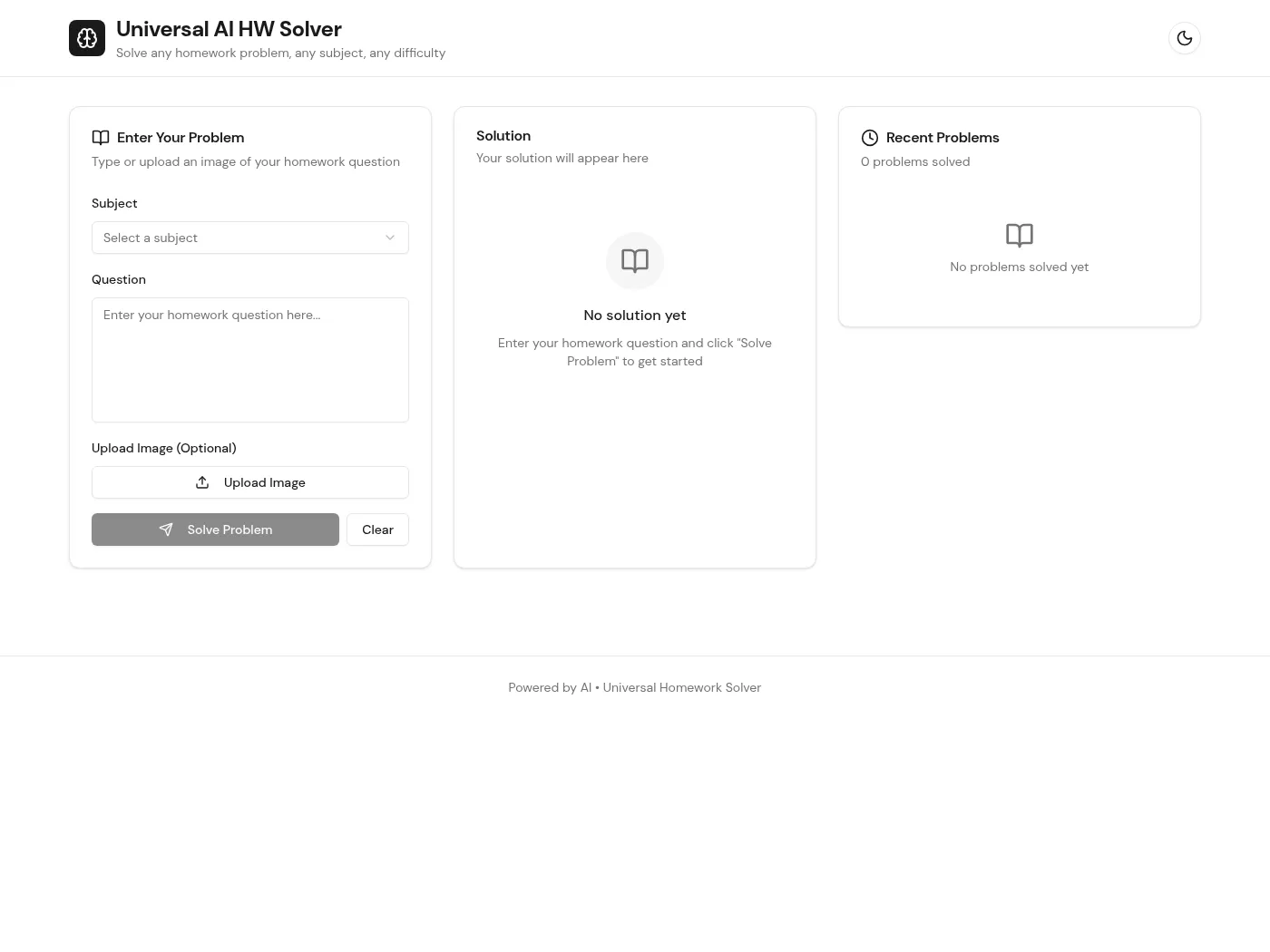 Universal AI HW Solver