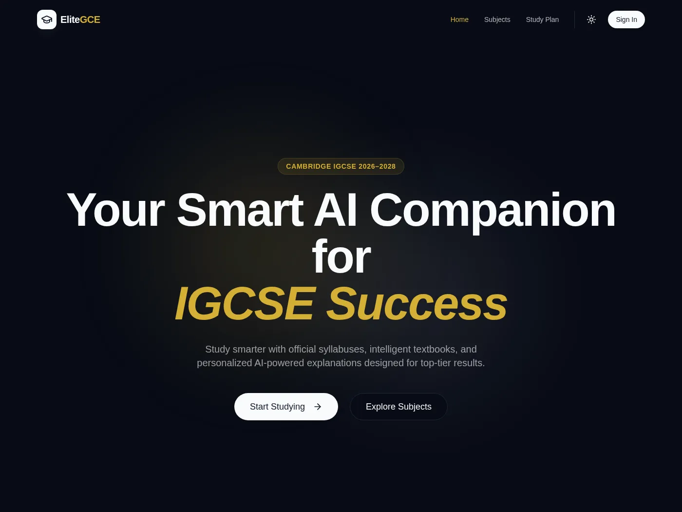 EliteGCE: AI Study Platform