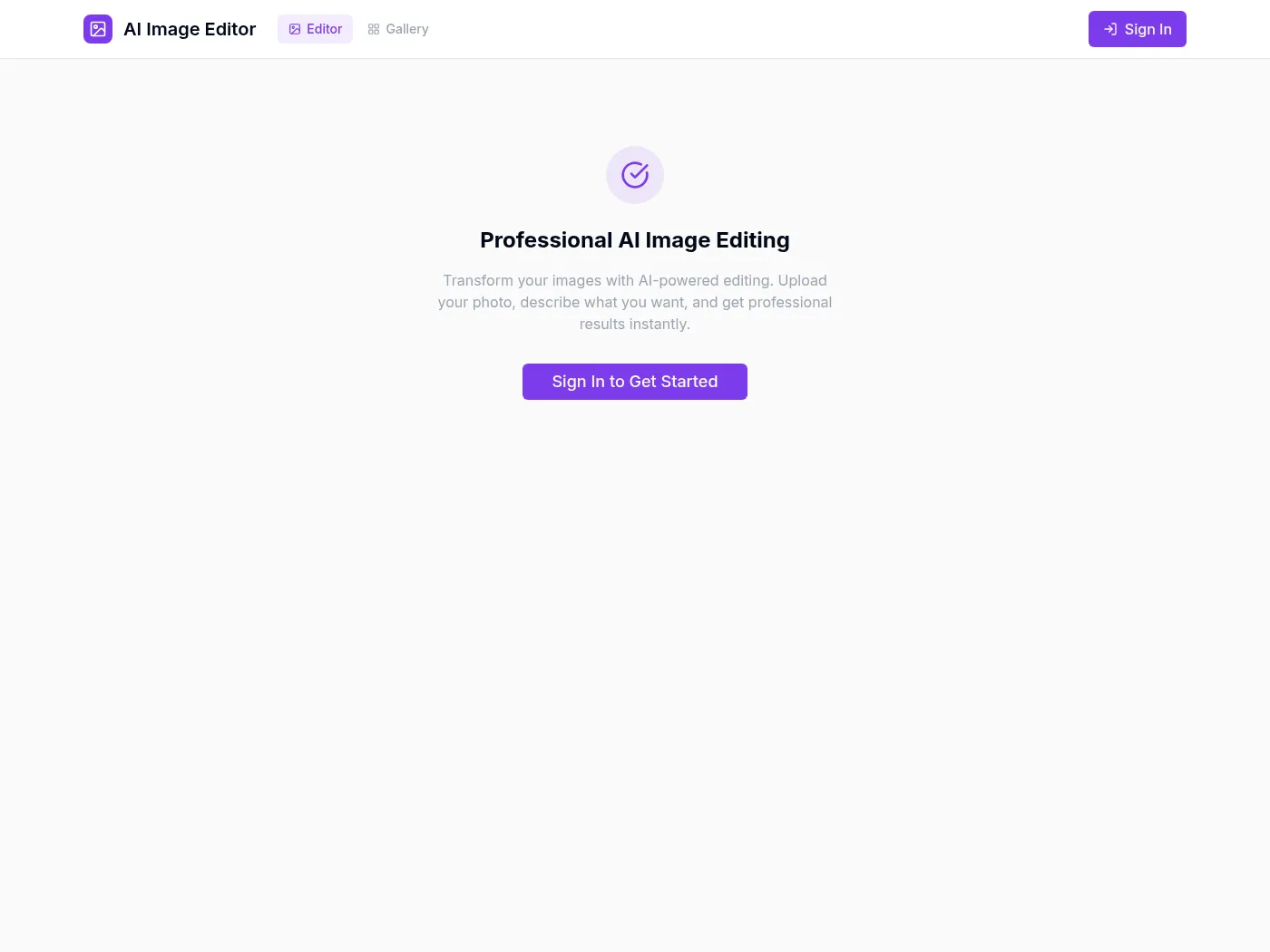AI-Powered Image Editor with User Authentication