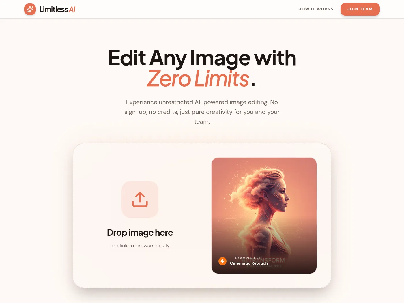 Limitless AI Image Editor