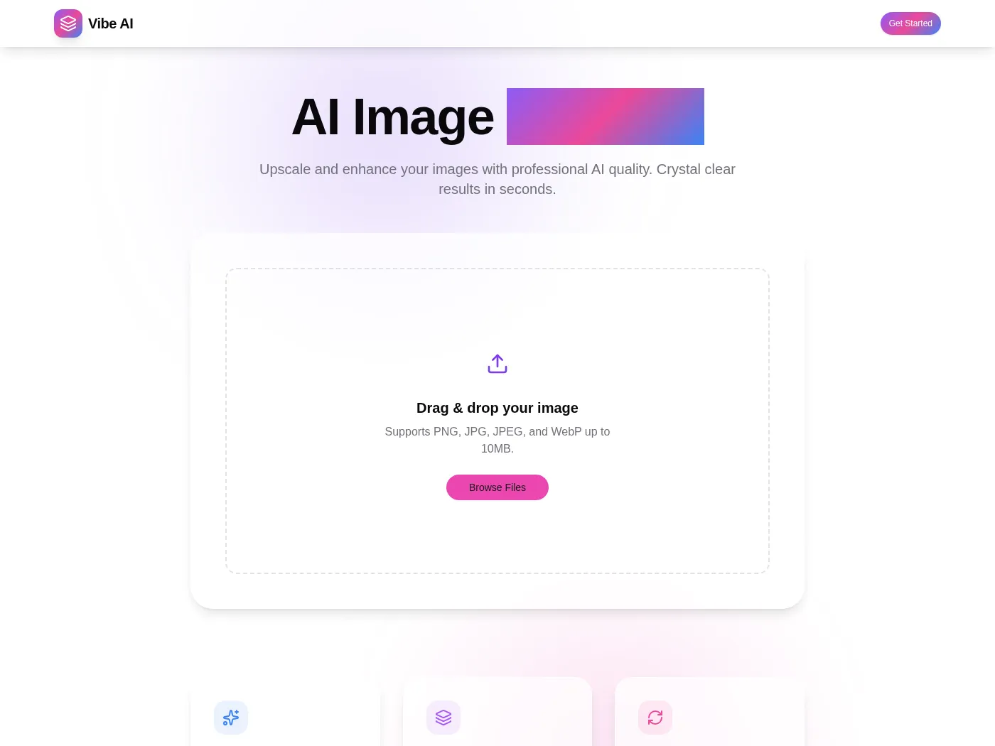 Vibe AI Image Enlarger
