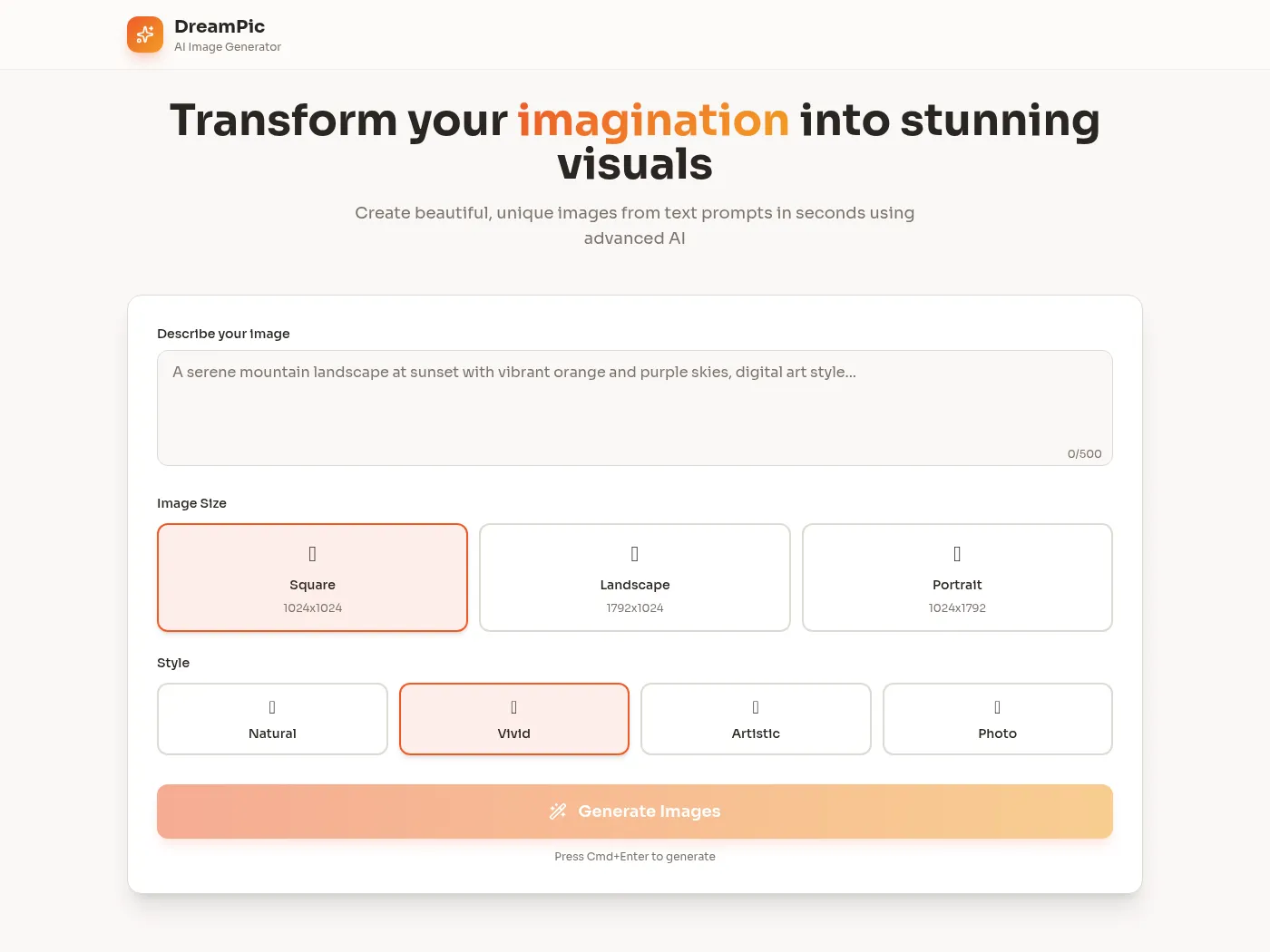 DreamPic Generator