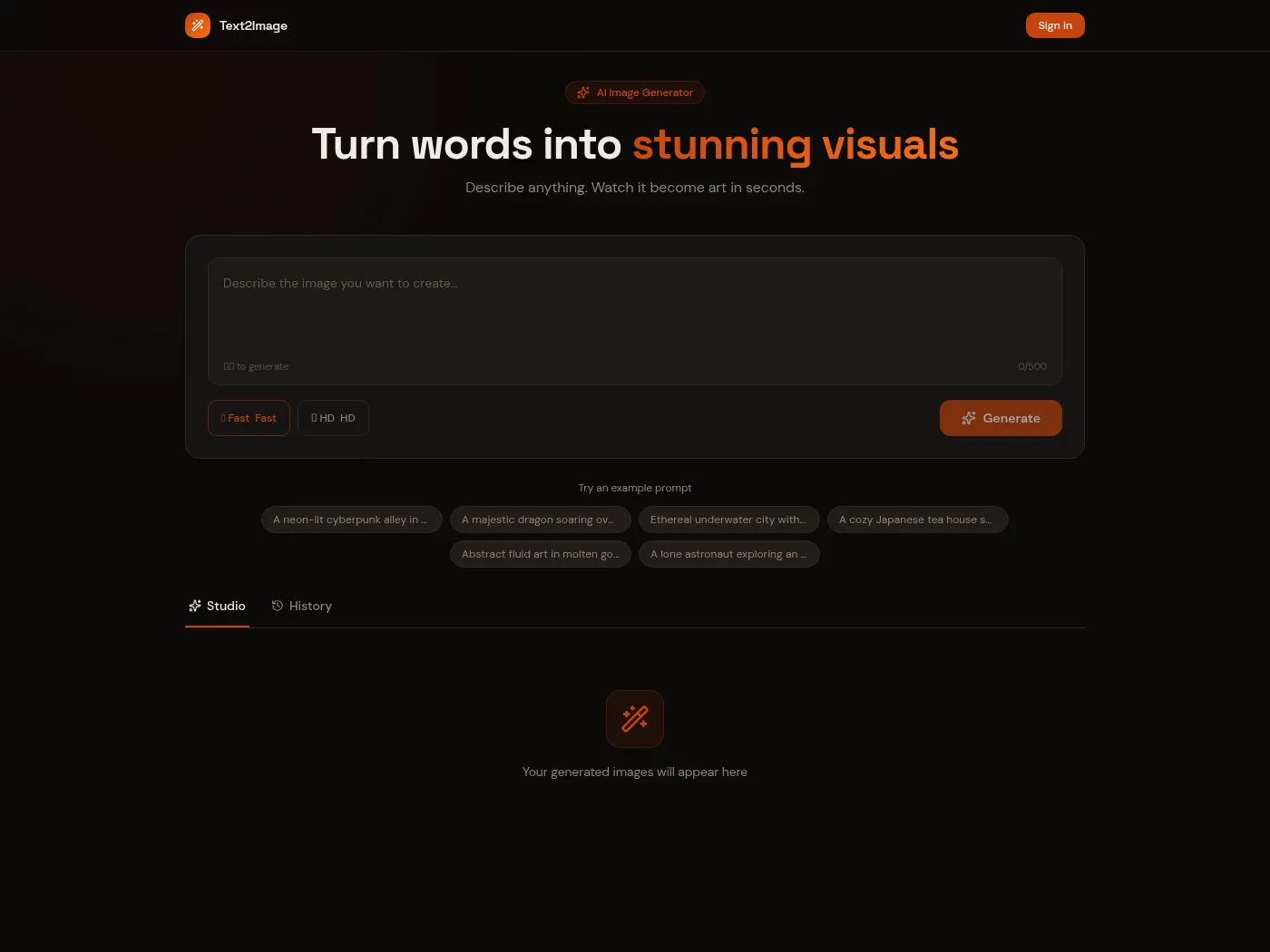 Text2Image AI Generator