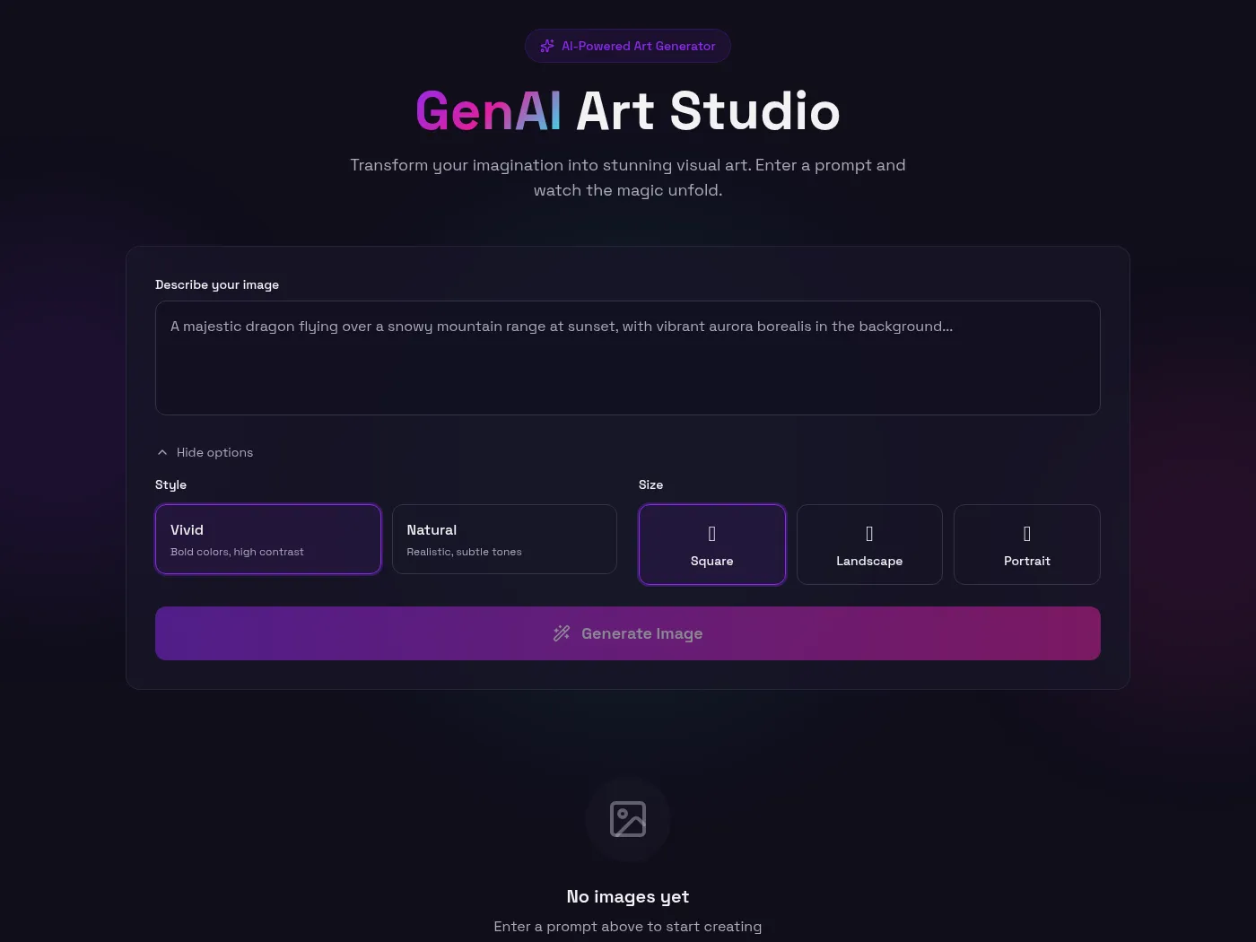 GenAI Art Studio