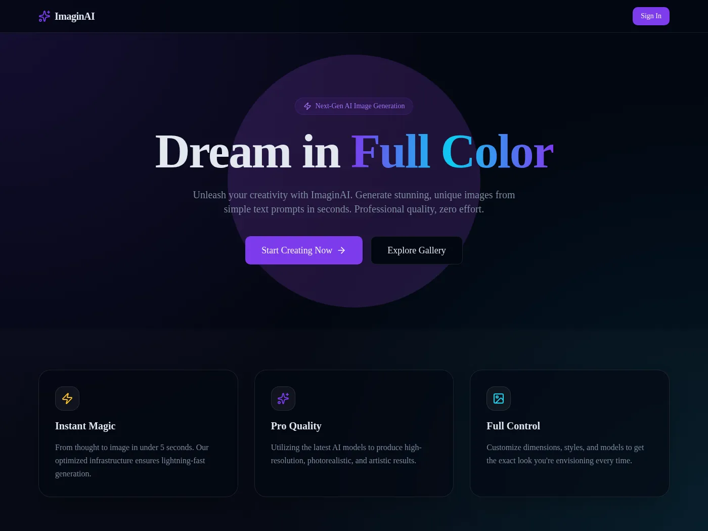 ImaginAI Generator