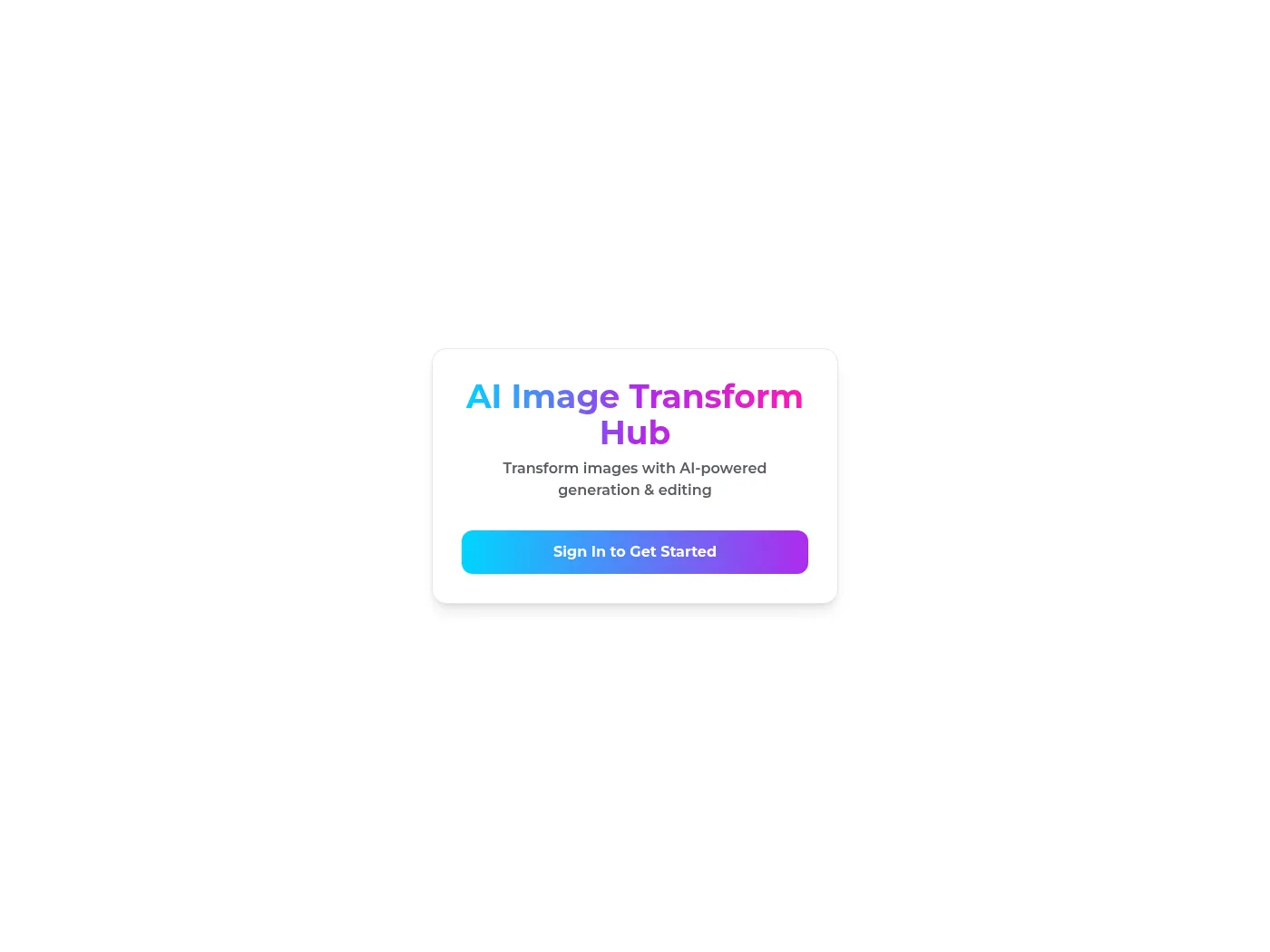 AI Image Transform Hub