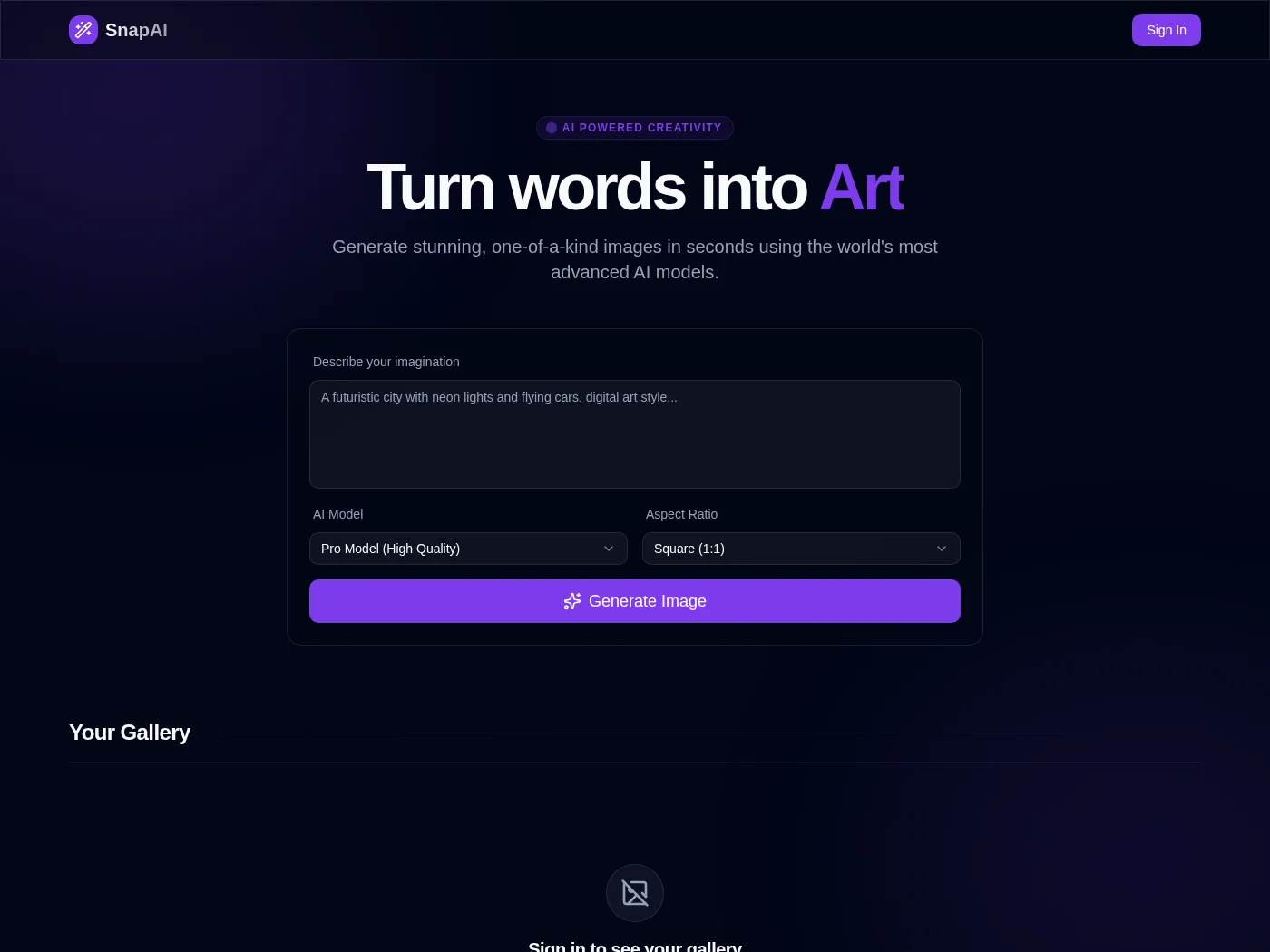 SnapAI Image Maker