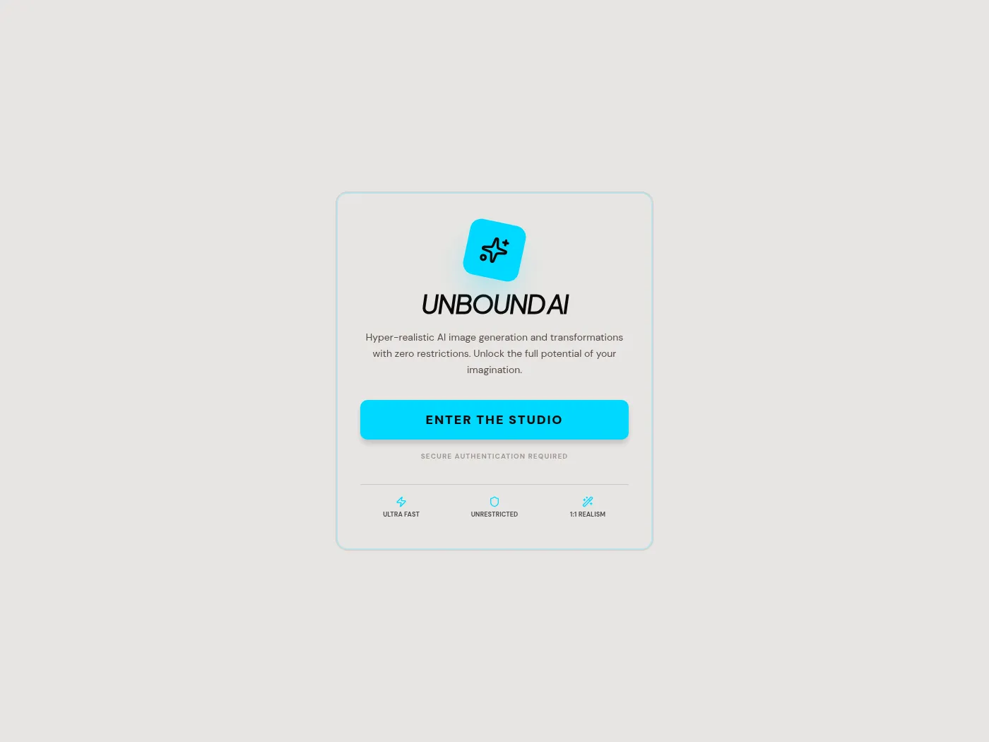 Unbound AI Image Studio