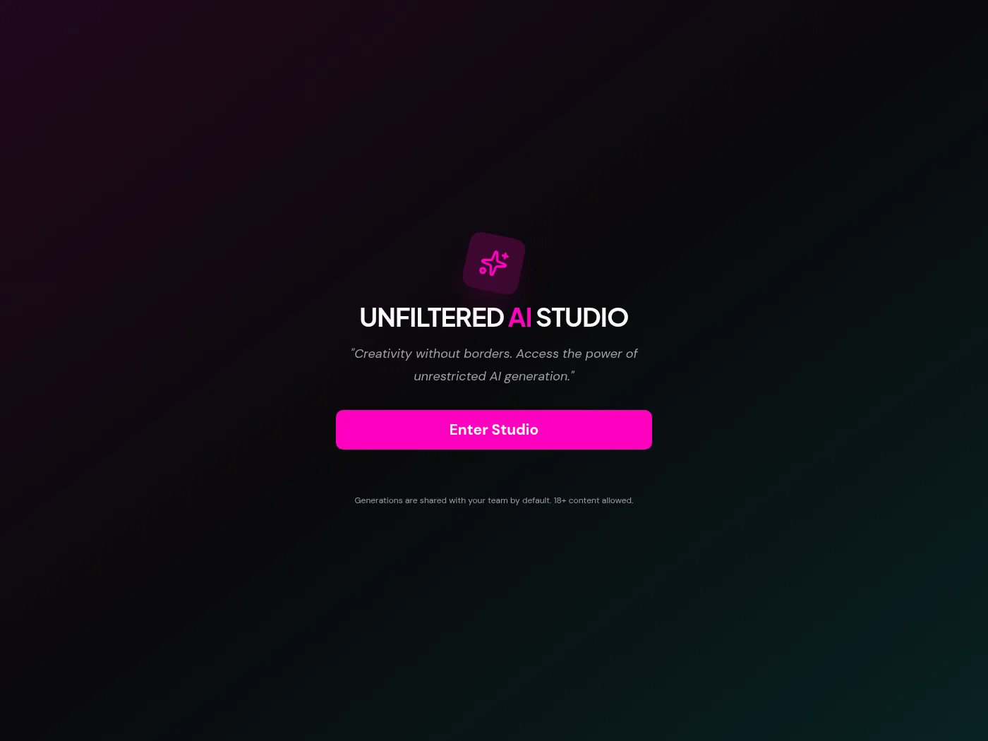 Unfiltered AI Image Studio
