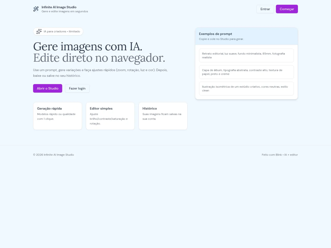 Infinite AI Image Studio