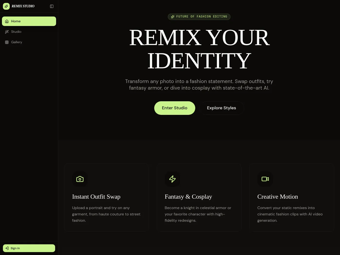 AI Fashion Remix Studio