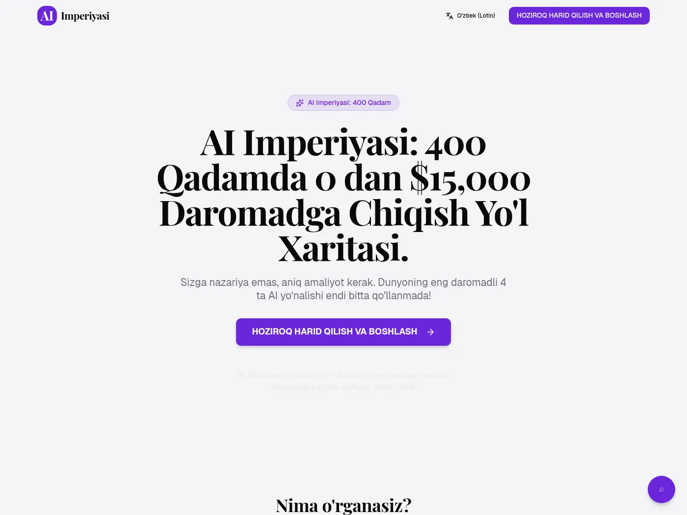 AI Imperiyasi Sales Site