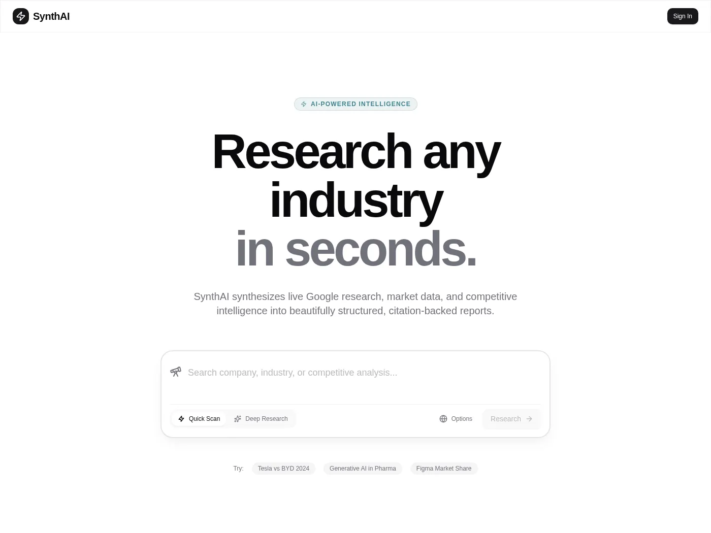 SynthAI Industry Researcher