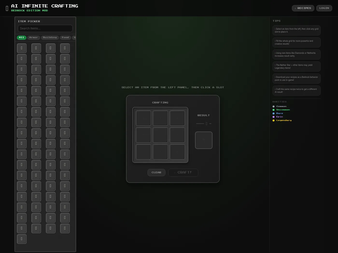 AI Infinite Crafting Mod