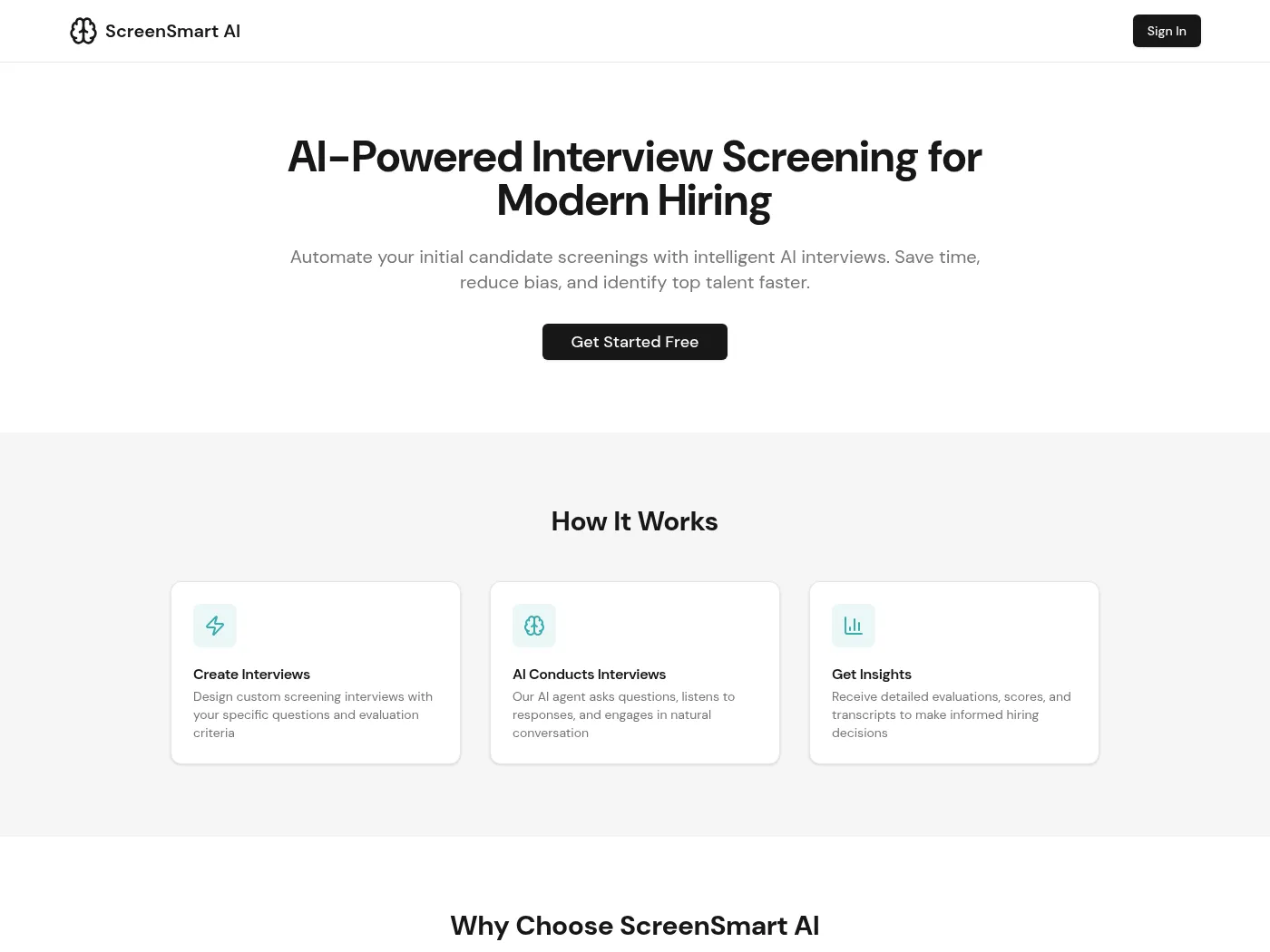 ScreenSmart AI Interviews