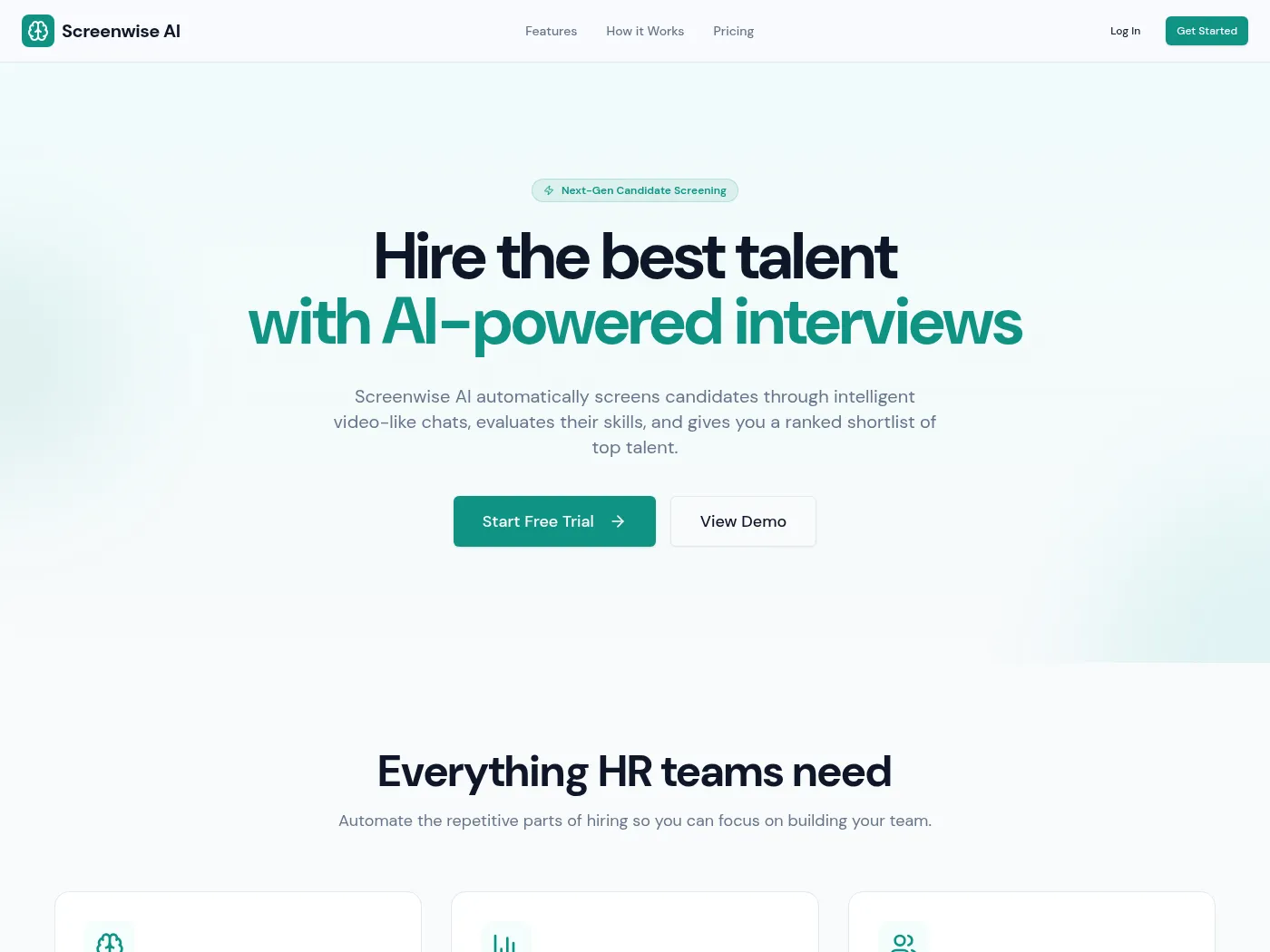 Screenwise AI Interviews