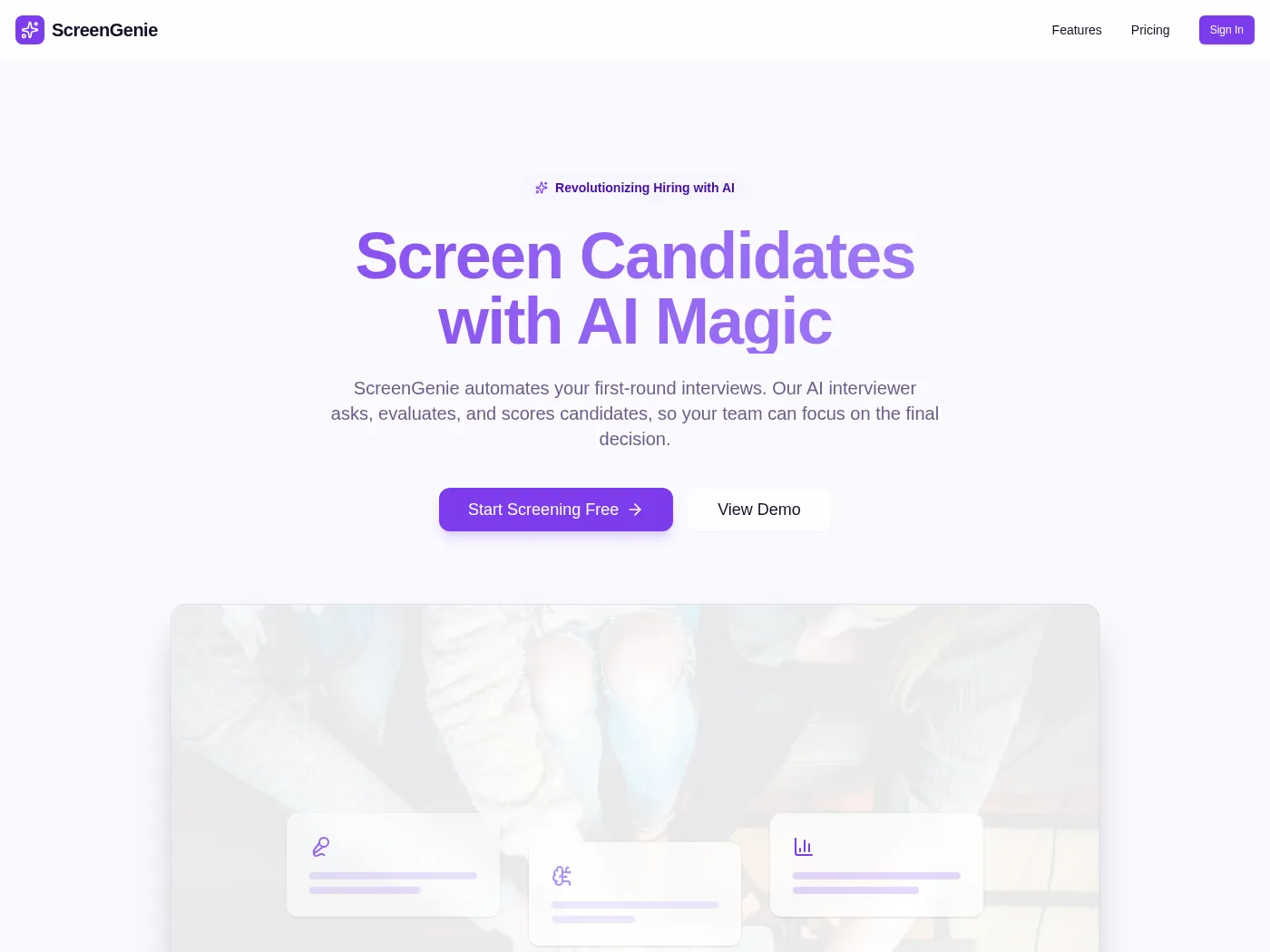 ScreenGenie AI Interviews