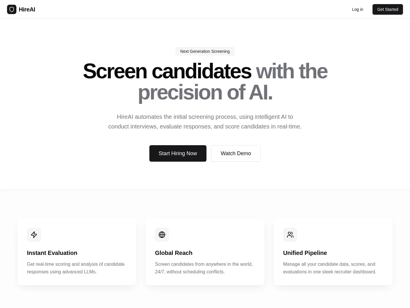 HireAI Screening Platform