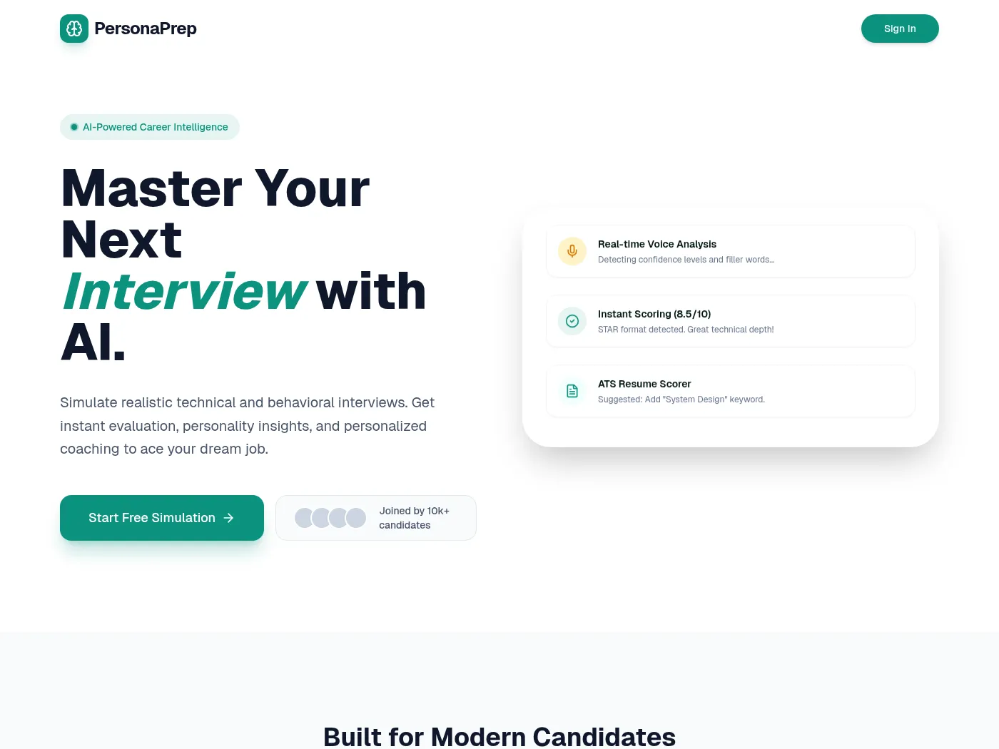 PersonaPrep: AI Interview Simulator