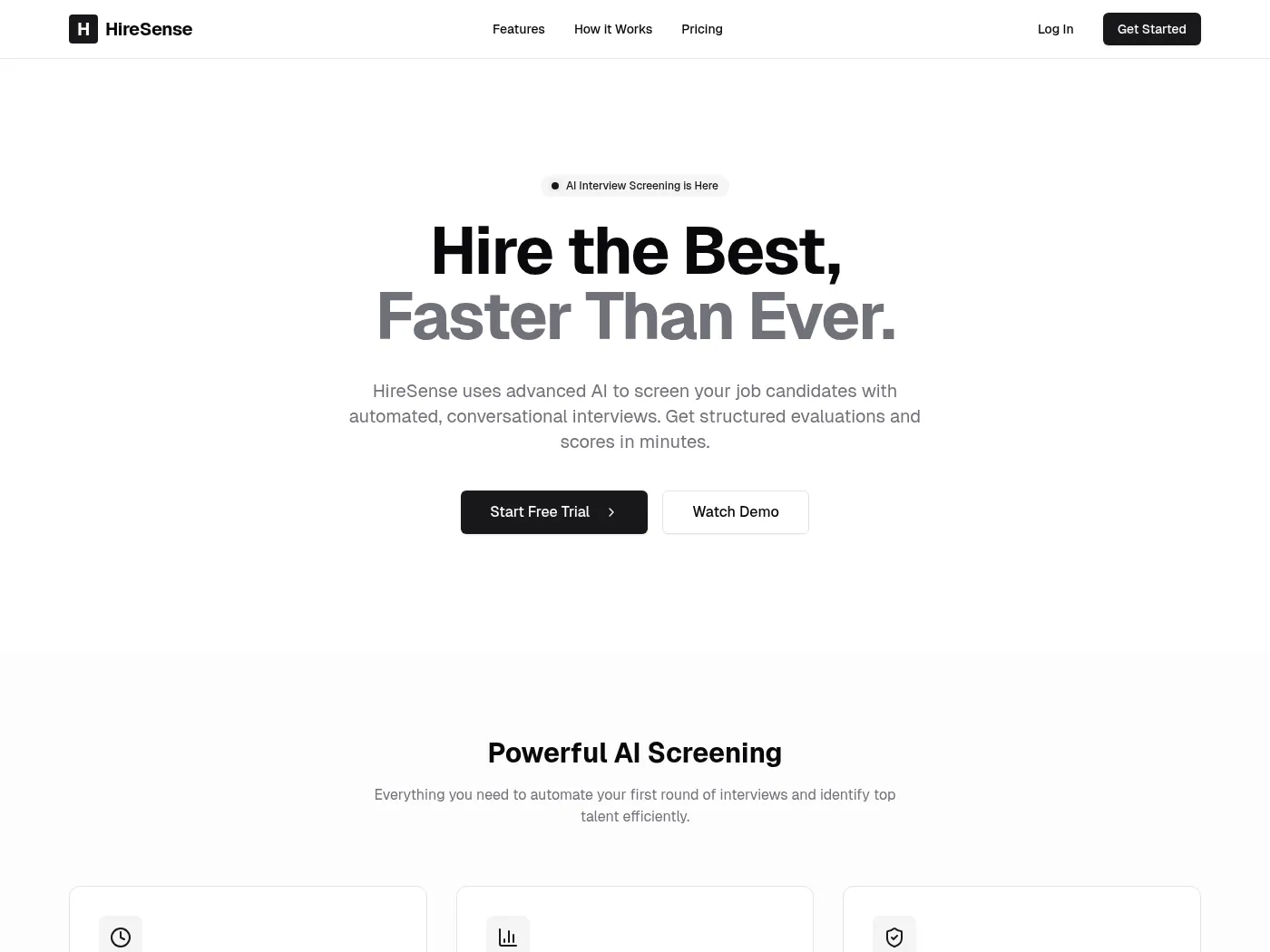 HireSense AI Screen