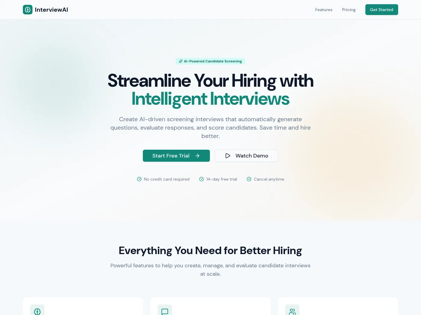 AI Interview Screen