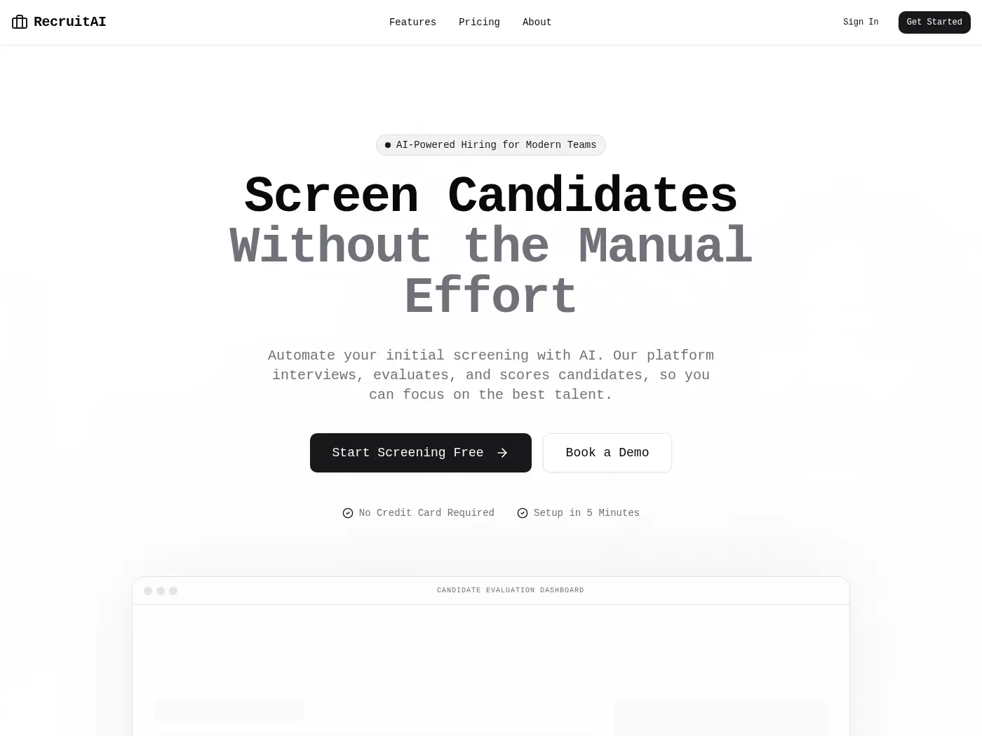 AI Recruiter Screen