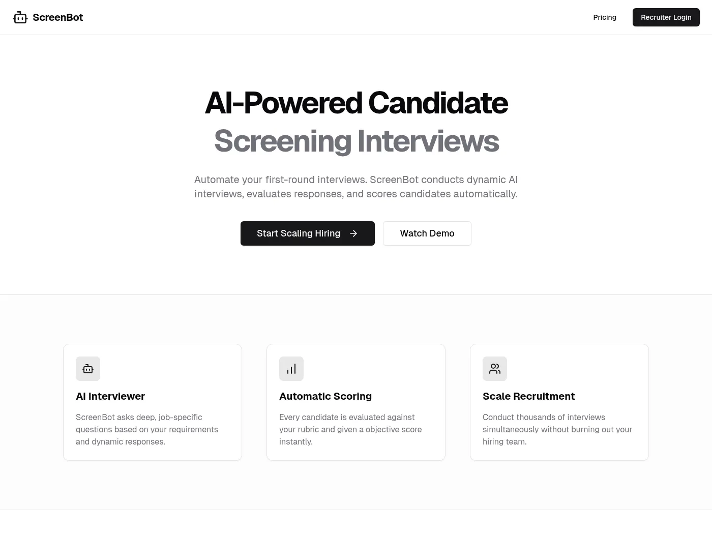 ScreenBot HR Platform