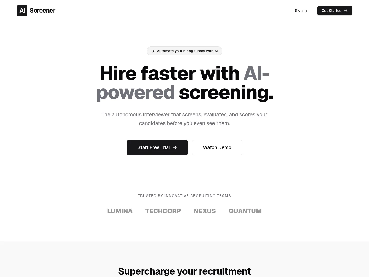AI Interview Screener