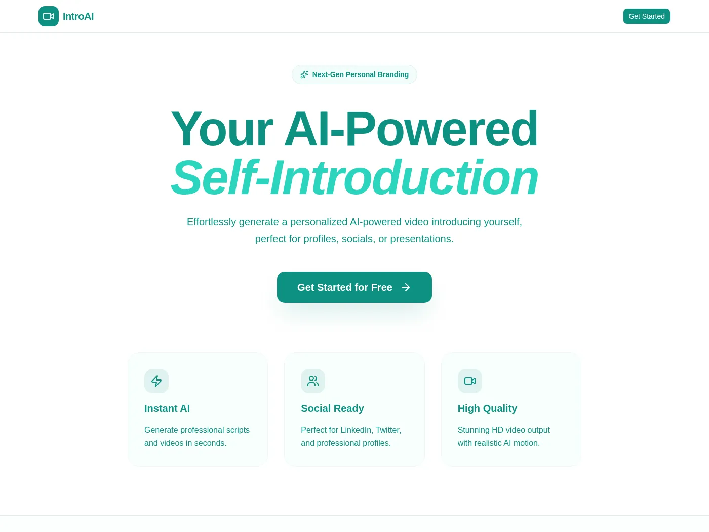 AI Self-Intro Video Maker