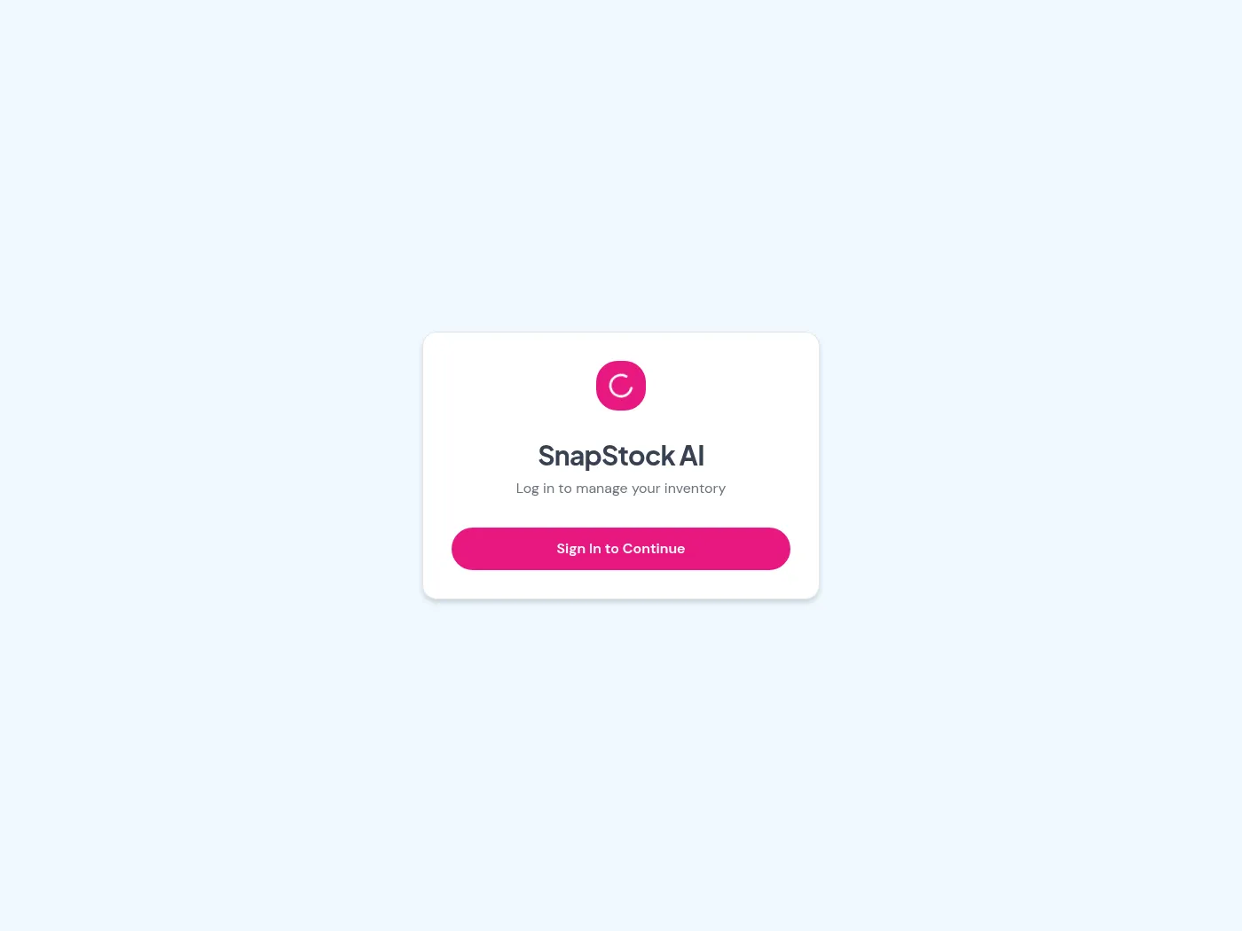 SnapStock AI Inventory