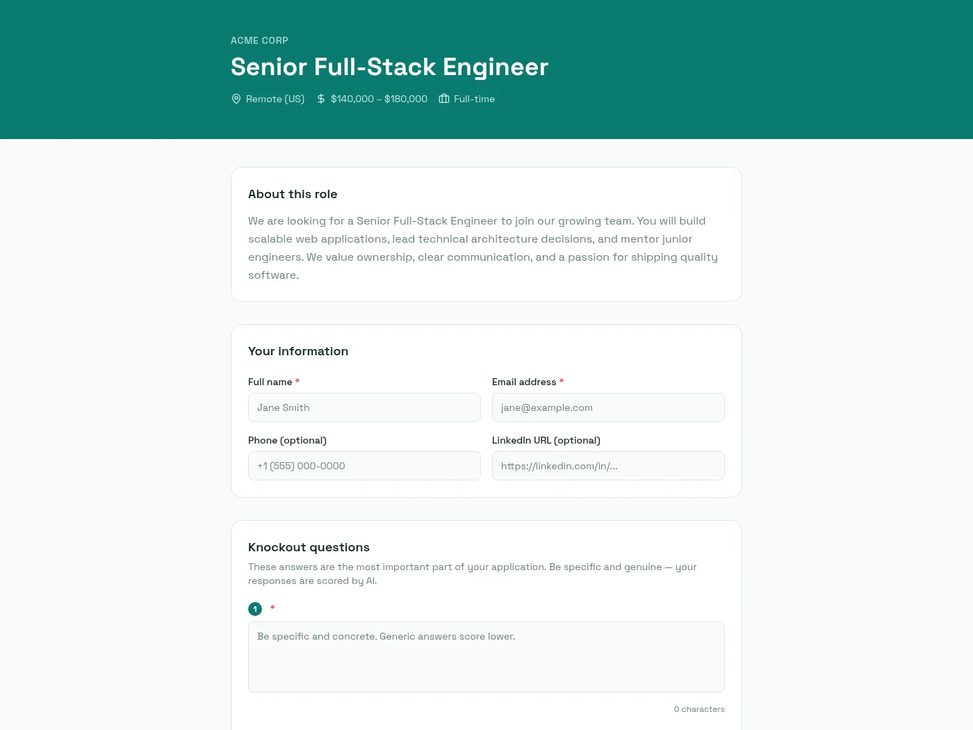 AI Hiring Leaderboard