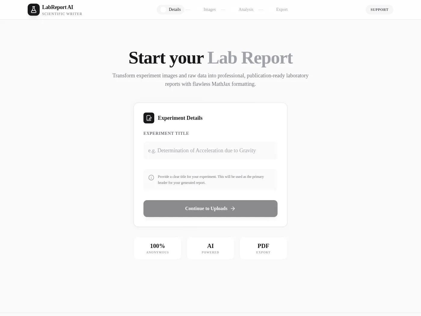 LabReport AI Writer