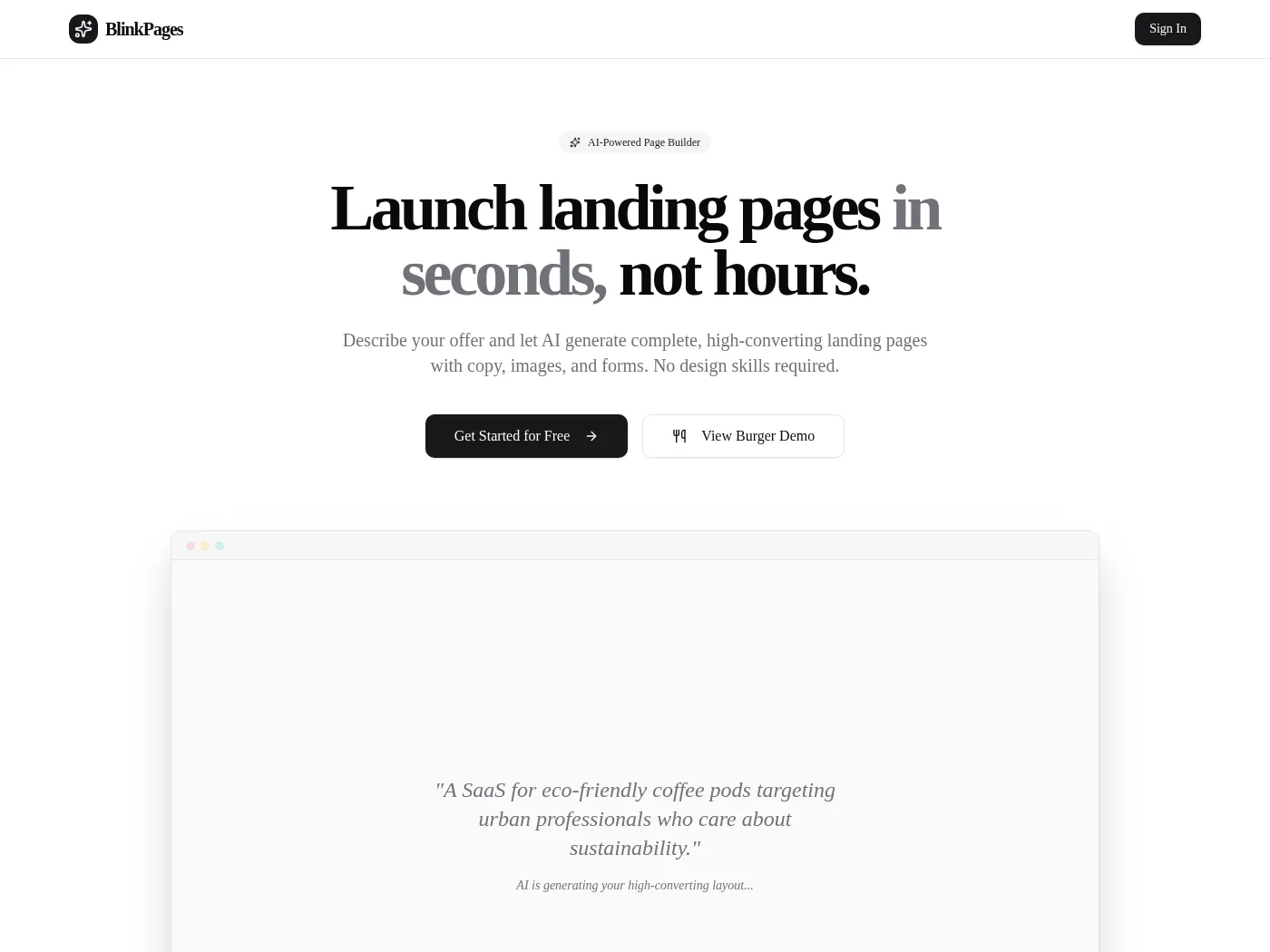 AI Landing Page Builder